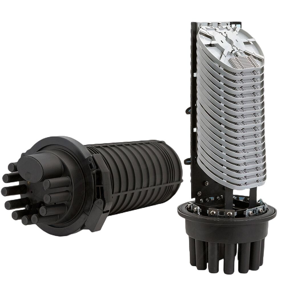 Outdoor Aerial 288 core Fiber Optic Joint Enclosure 6in 6out Dome ...