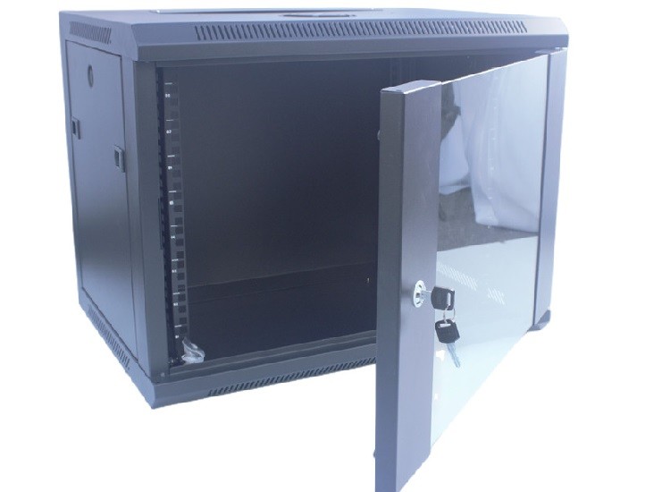 9U Server Rack Cabinet 19" Wall Mount Removable Black Data Cabinet ...